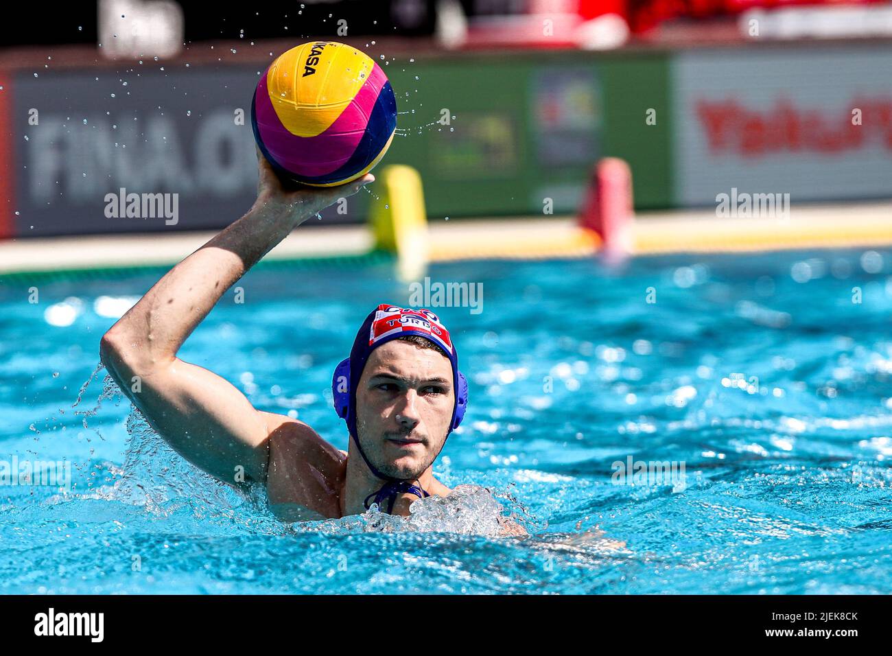 BUDAPEST, HUNGARY - JUNE 27: Luka Bukic of Croatia during the FINA ...