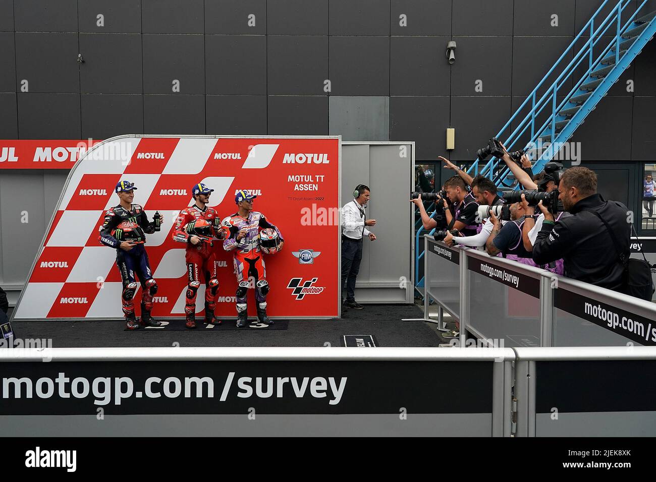 25.06.2022, TT Circuit Assen, Assen, GroÃŸer Preis der Niederlande 2022, im Bild Poleposition ...