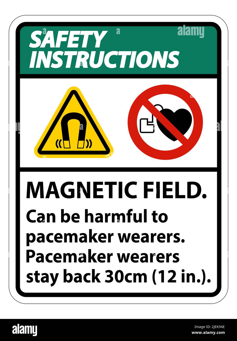 Safety Instructions Magnetic field can be harmful to pacemaker wearers ...