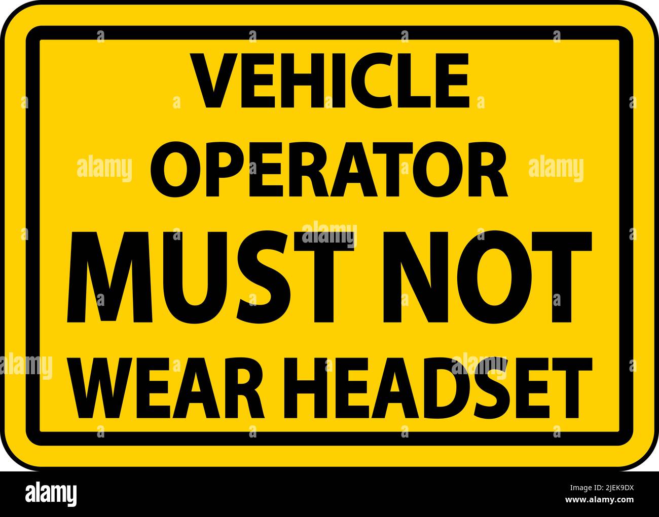 Must Not Wear Headset Label Sign On White Background Stock Vector Image ...