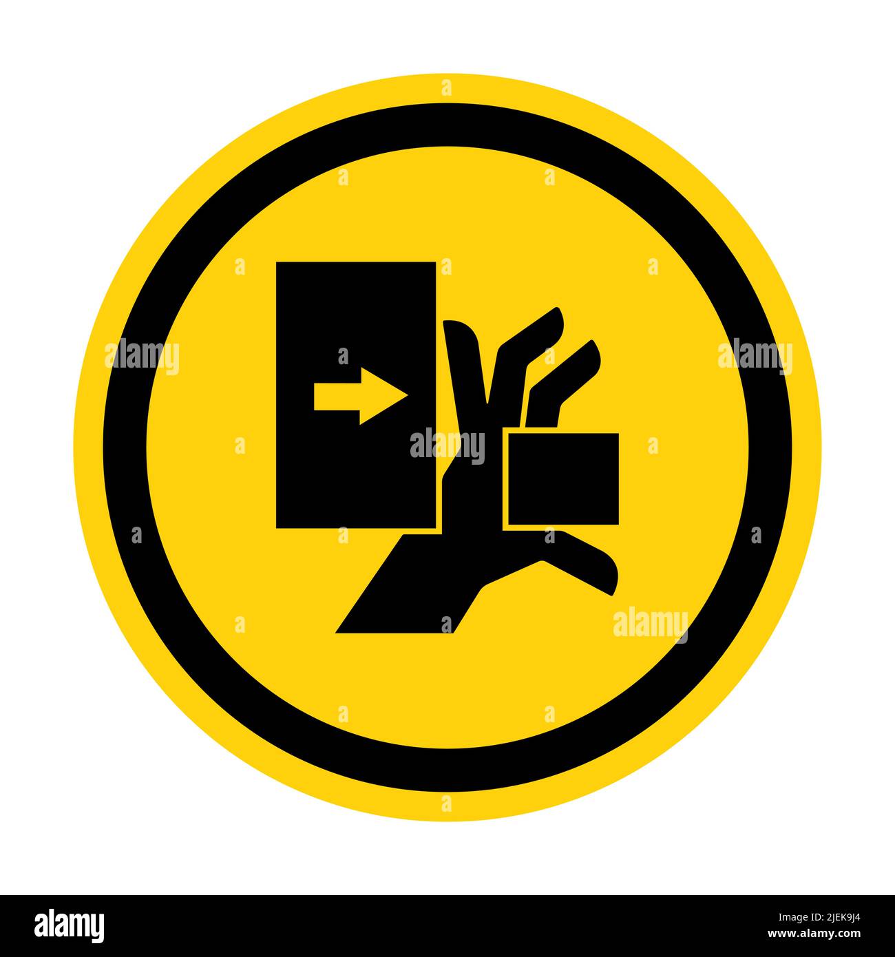 Hand Crush Force From Left Symbol Sign Isolate on White Background ...