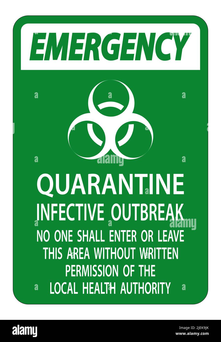 Emergency Quarantine Infective Outbreak Sign Isolate on transparent ...
