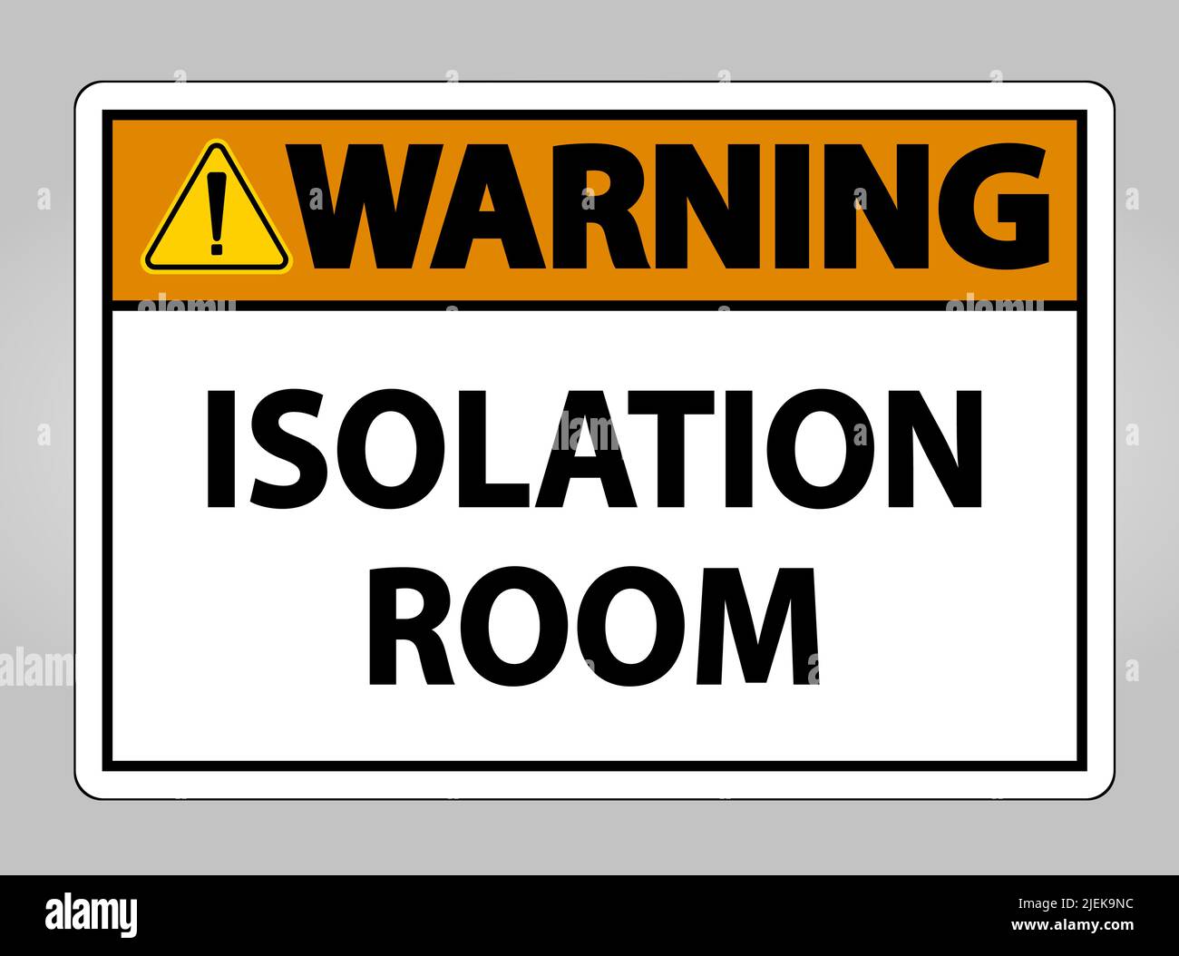 Warning Isolation room Sign Isolate On White Background,Vector ...