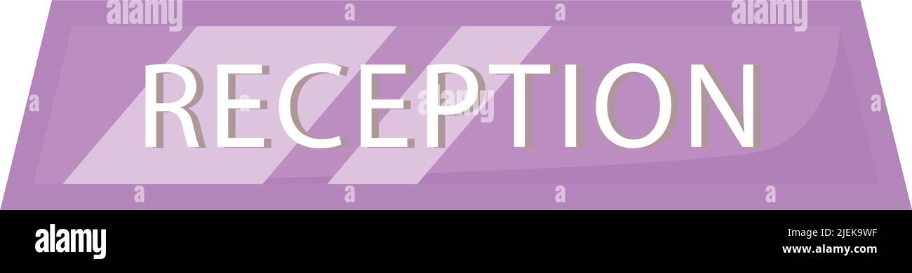 Desk plate for reception counter semi flat color vector object Stock ...