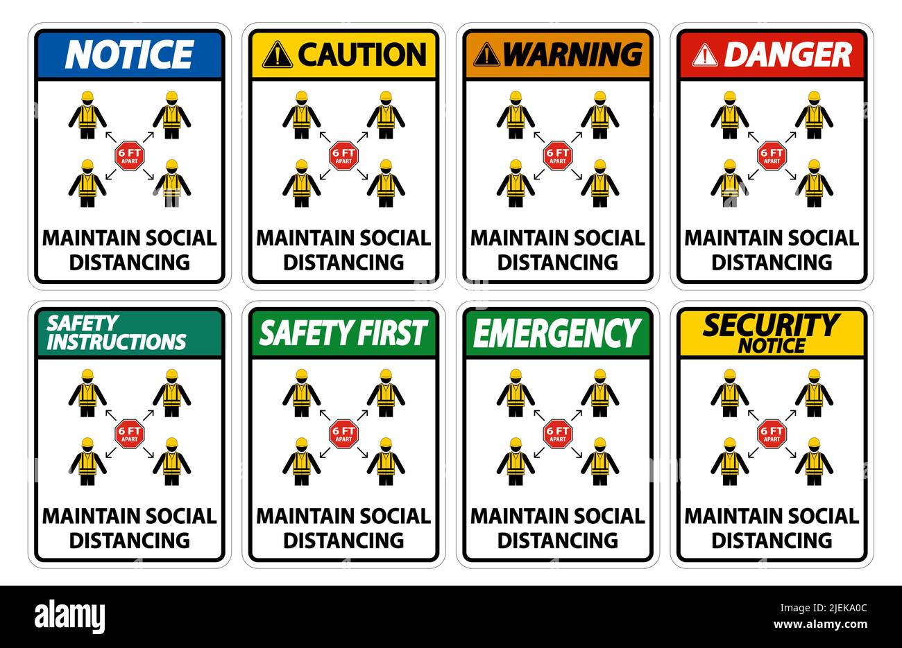 Maintain social distancing, stay 6ft apart sign,coronavirus COVID-19 ...
