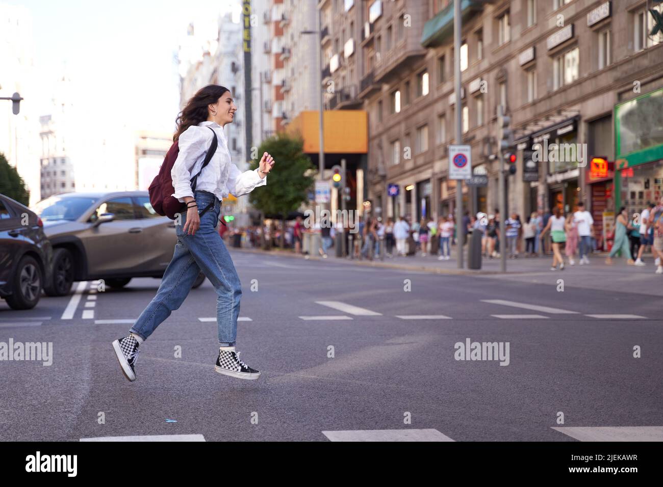 Crossing a crosswalk hi-res stock photography and images - Alamy