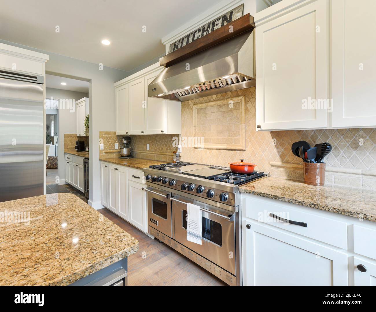 Modern residential kitchen interior Stock Photo - Alamy