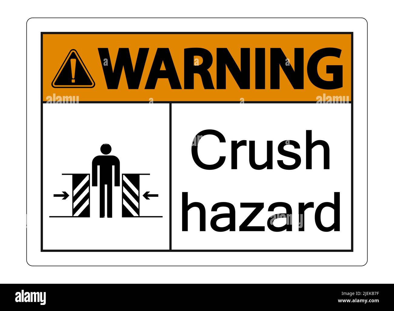 symbol warninig crush hazard sign on white background,vector ...