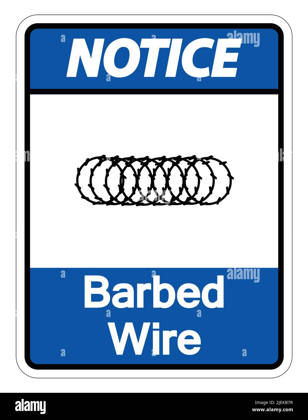 Notice Barbed Wire Symbol Sign On White Background,Vector Illustration ...