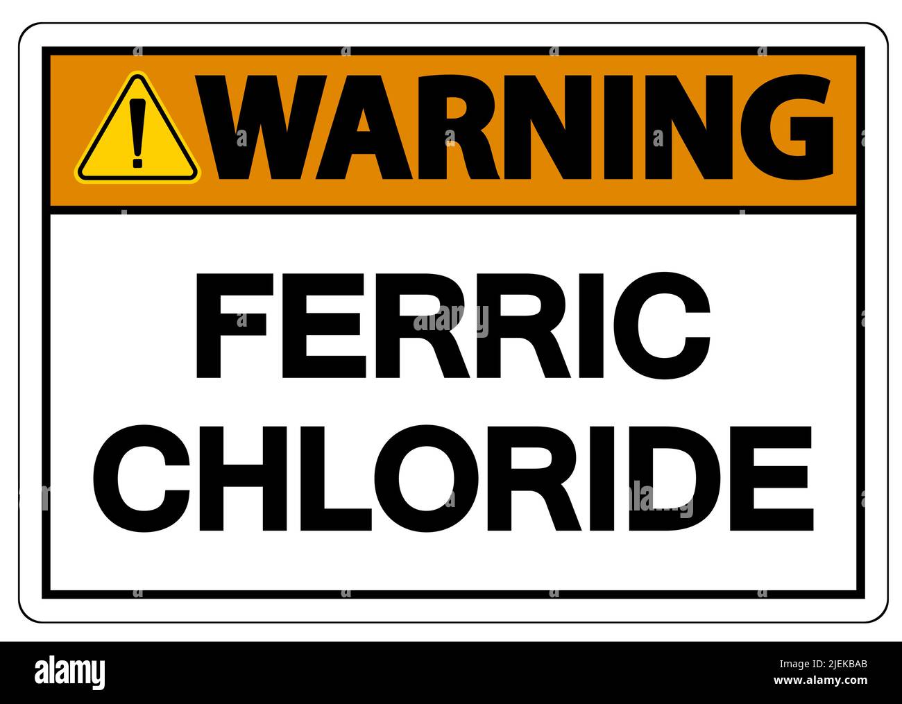 Chemical Warning Sign Ferric Chloride On White Background Stock Vector ...
