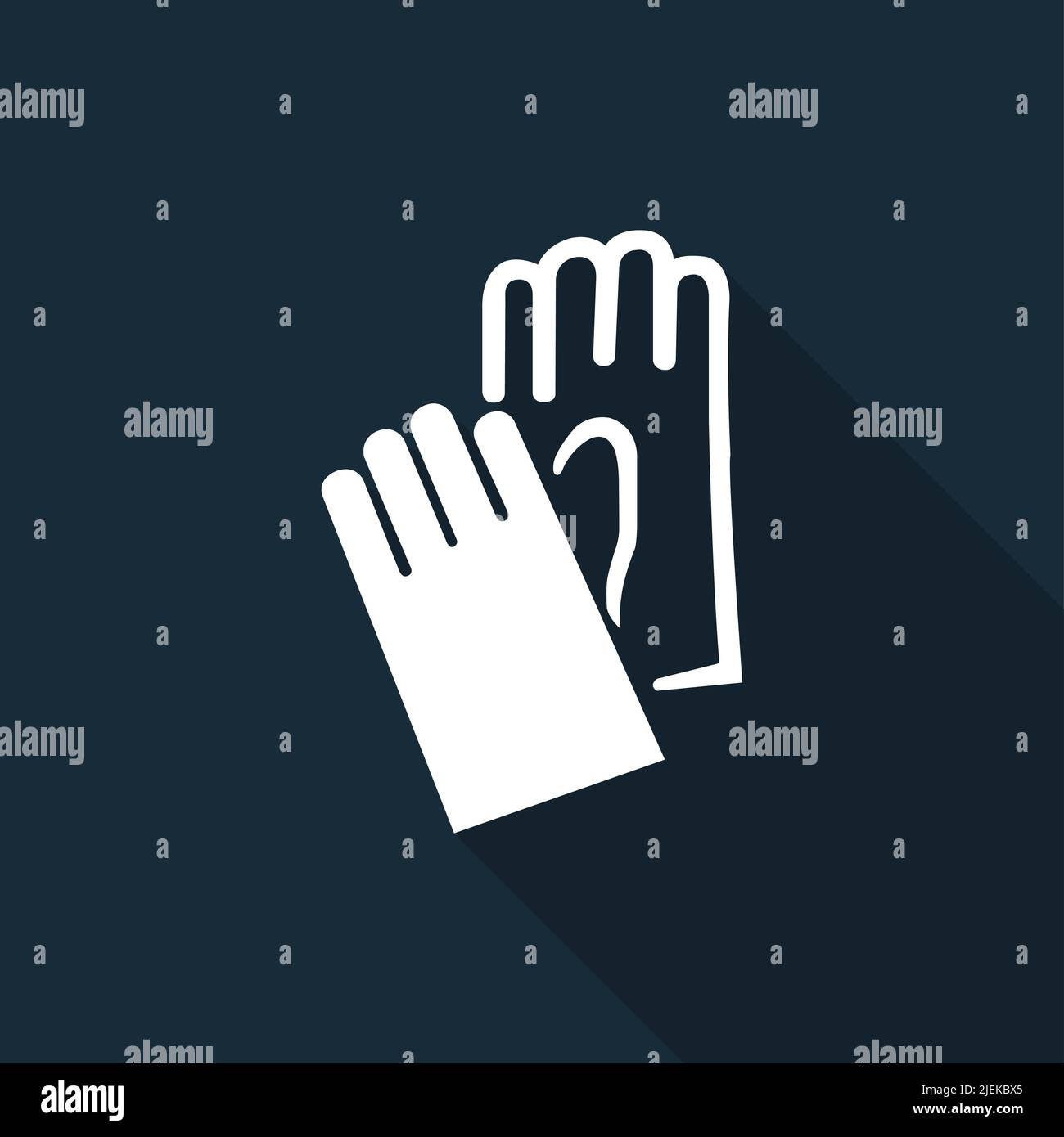 Symbol Wear Hand Protection sign on black background,Vector ...