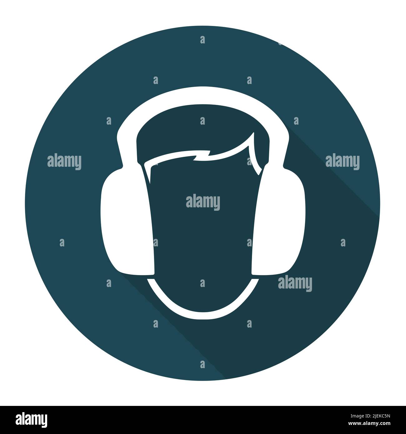 Symbol Wear Ear muff sign on black background,Vector illustration Stock ...