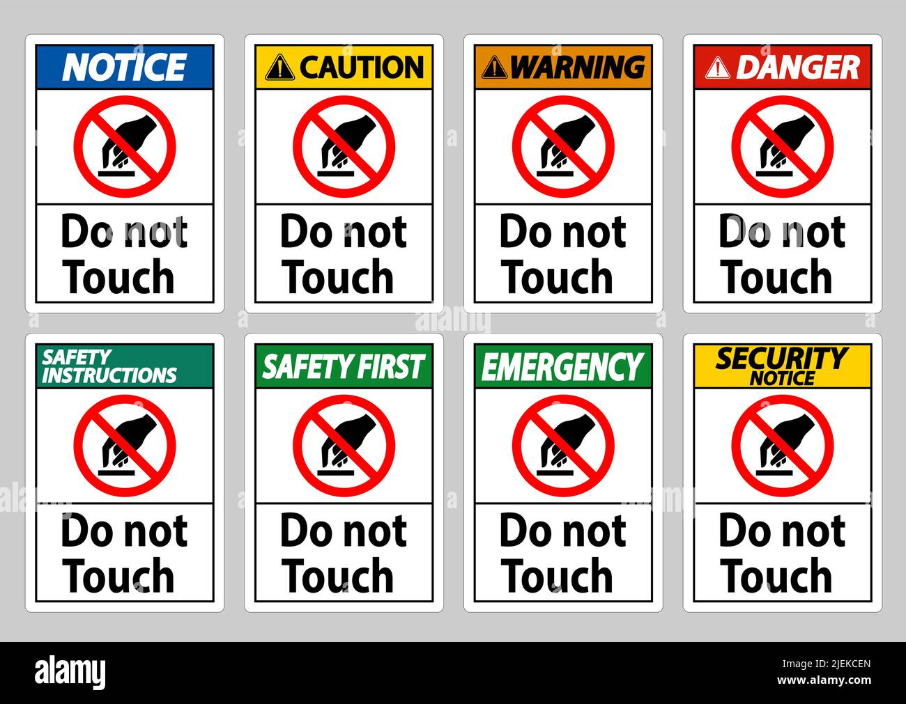 Do Not Touch Symbol Sign Isolate On White Background Stock Vector Image ...