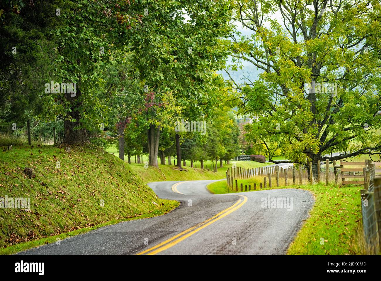 Buena Vista, Virginia small countryside rural town in USA in fall ...