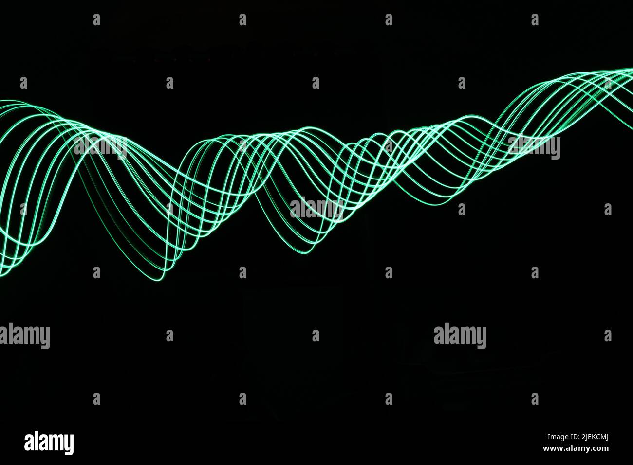 Long exposure light painting photograph of neon colour fairy lights in ...