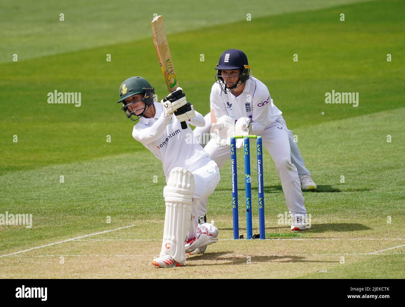 South Africa's Anneke Bosch batting during day one of the Women's test ...