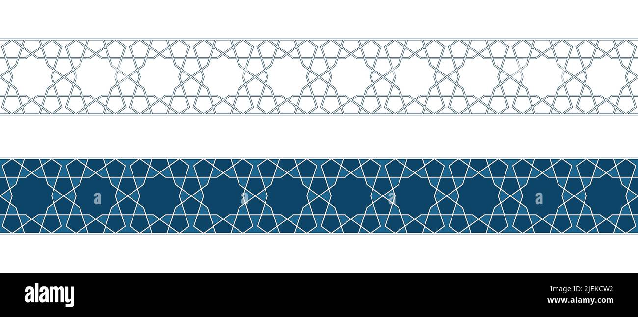 Islamic ornament pattern border for Ramadan card Stock Vector Image ...