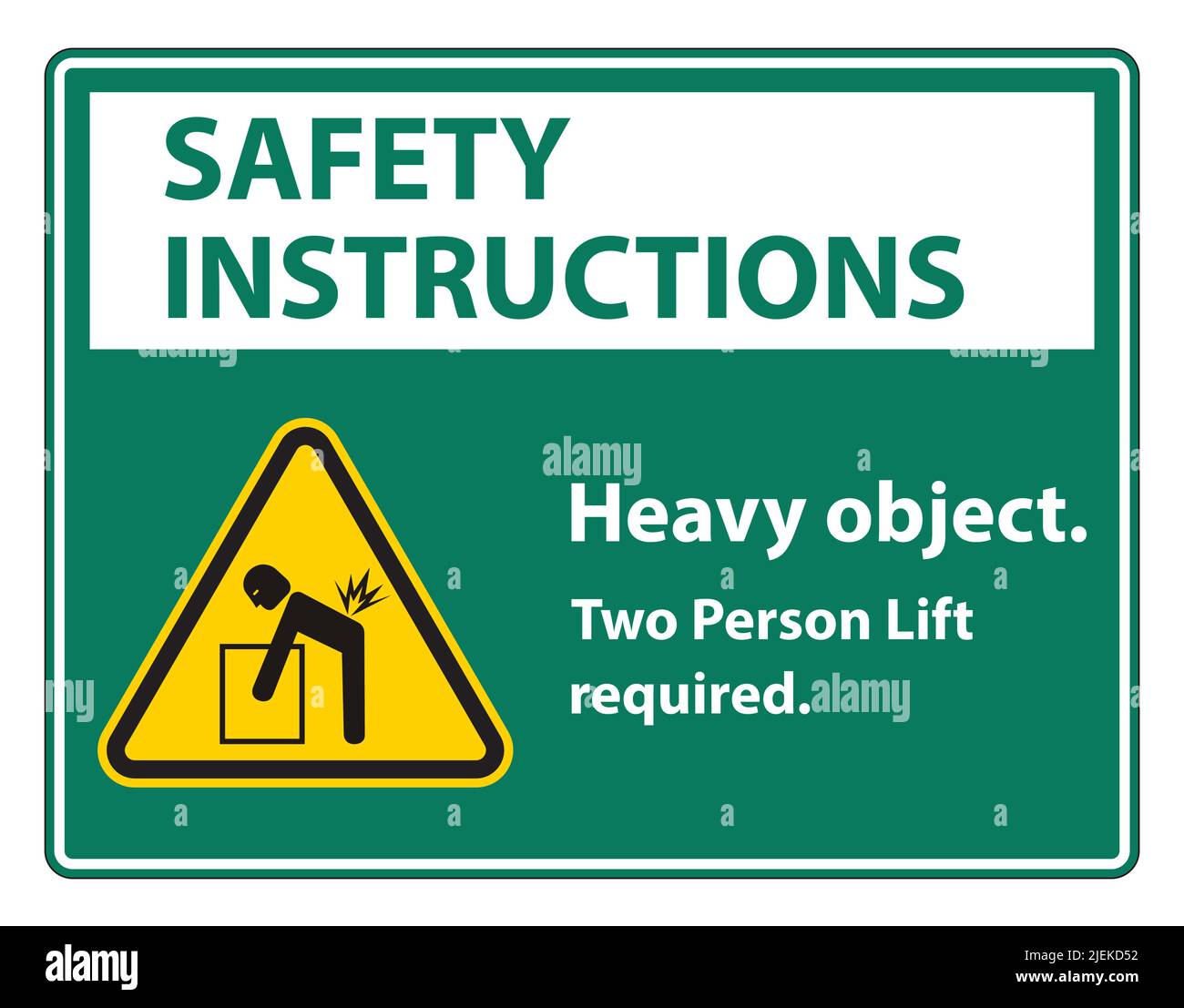 Heavy Object,Two Person Lift Required Sign Isolate On White Background ...
