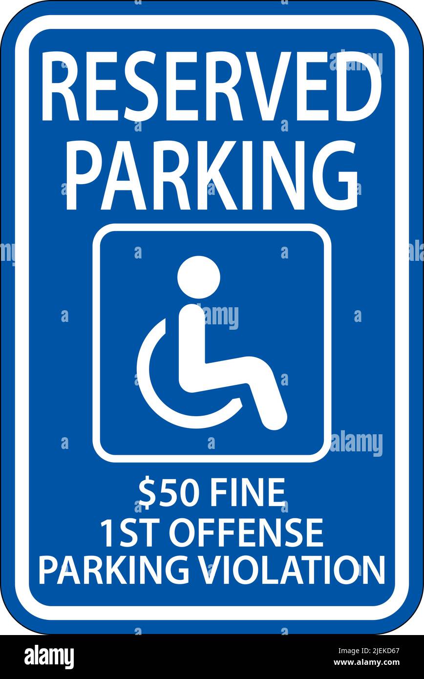 Accessible Parking Sign On White Background Stock Vector Image & Art ...