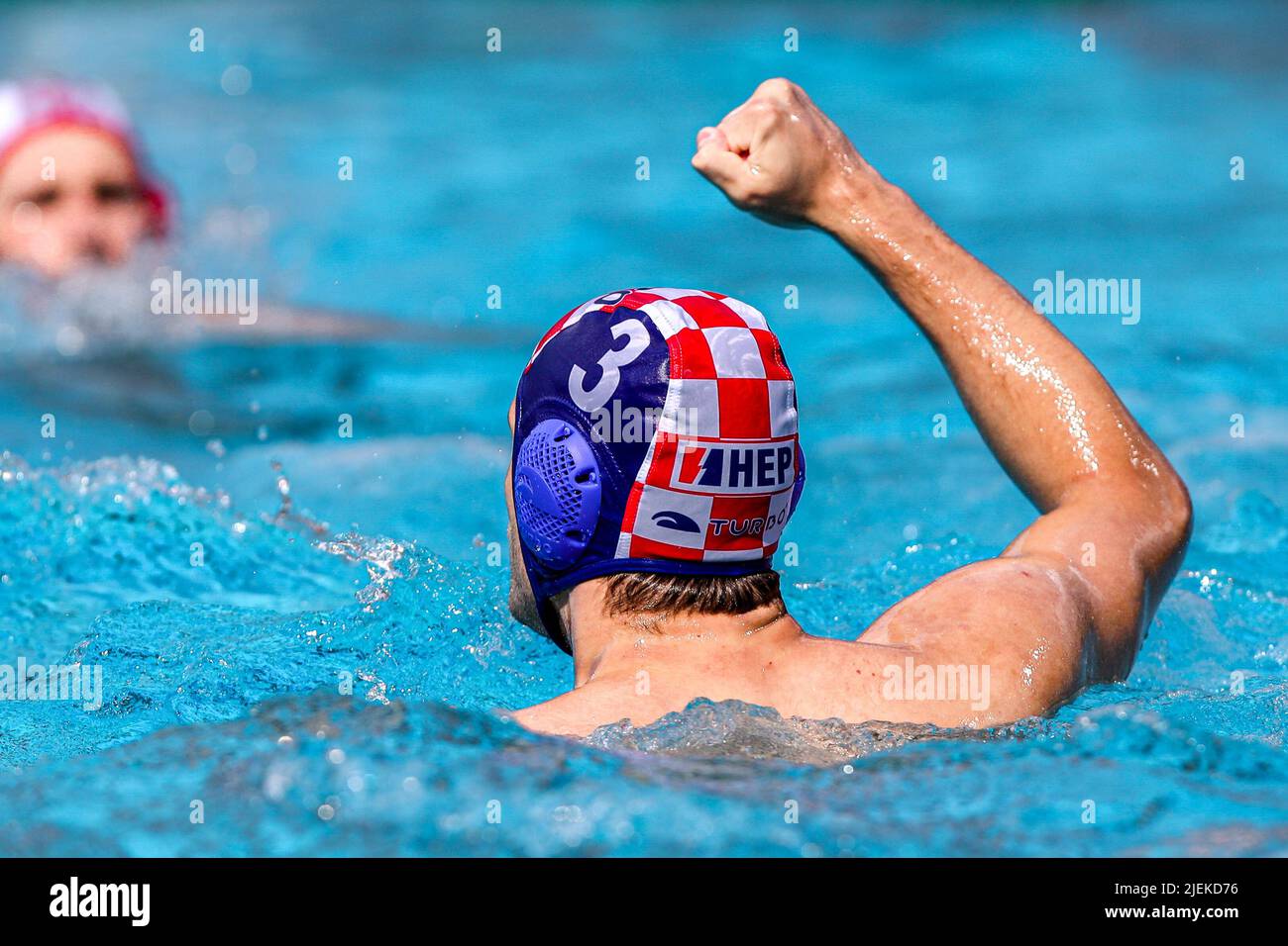 BUDAPEST, HUNGARY - JUNE 27: Loren Fatovic of Croatia cheering during ...