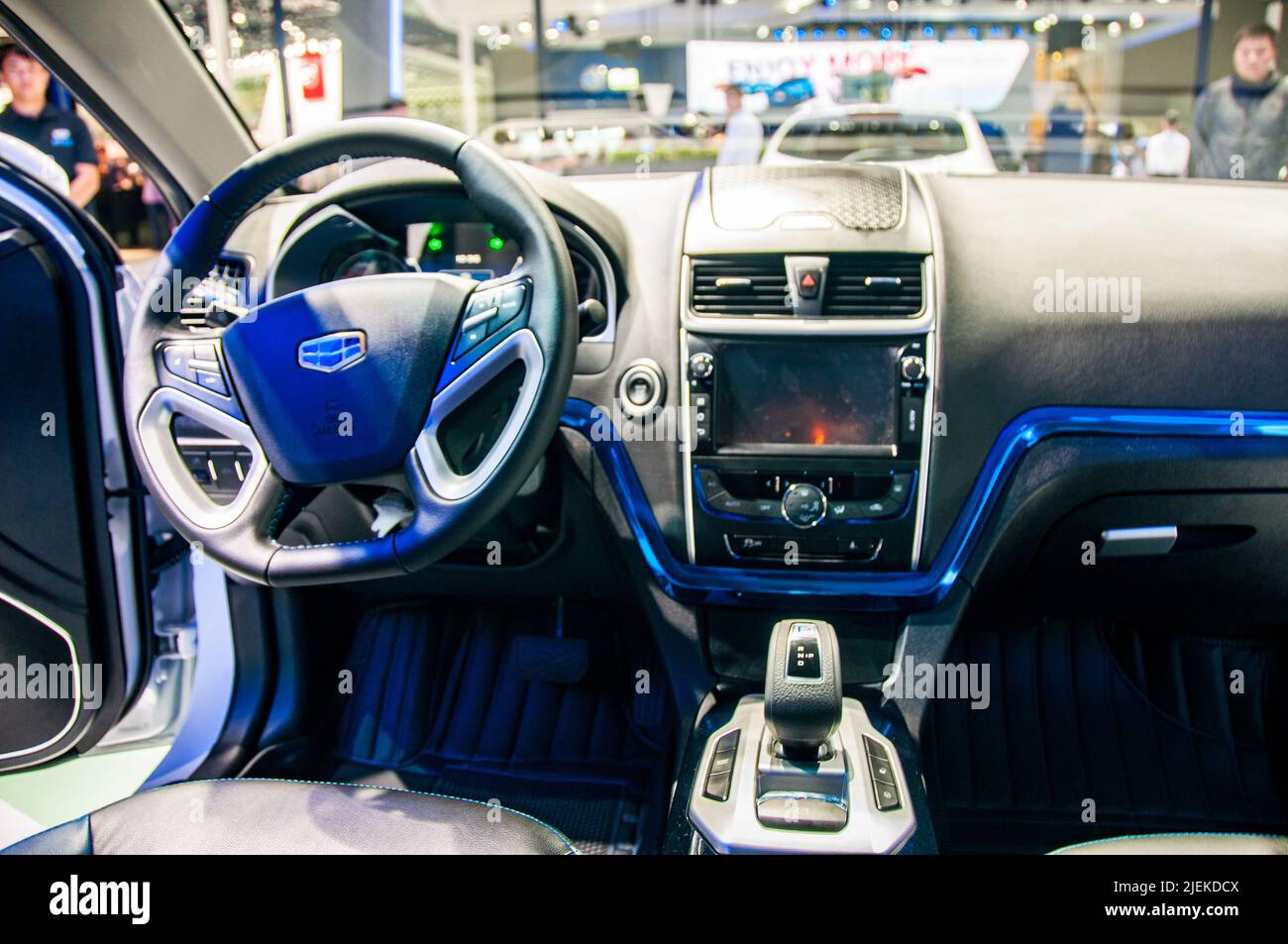 Geely Emgrand EV on display at the 2015 Guangzhou Auto Show Stock Photo ...