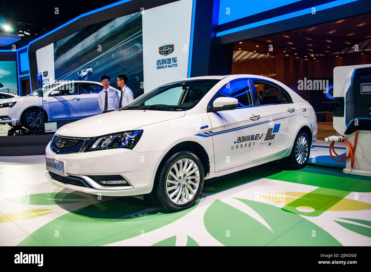 Geely Emgrand EV on display at the 2015 Guangzhou Auto Show Stock Photo ...