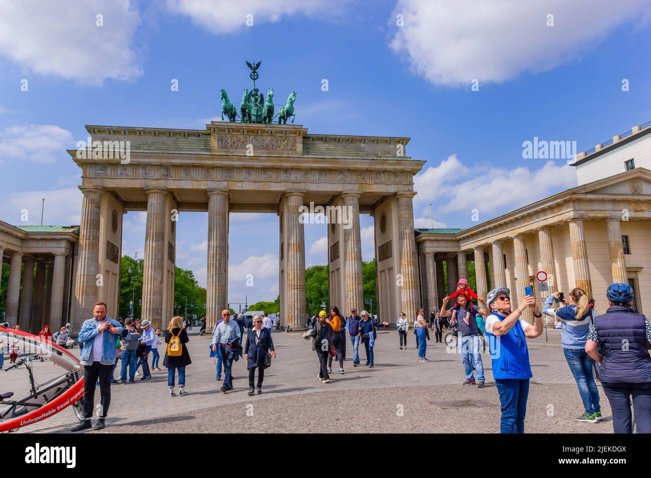 Berlin, Germany - May 5, 2022: Branderburger Tor gates square with ...