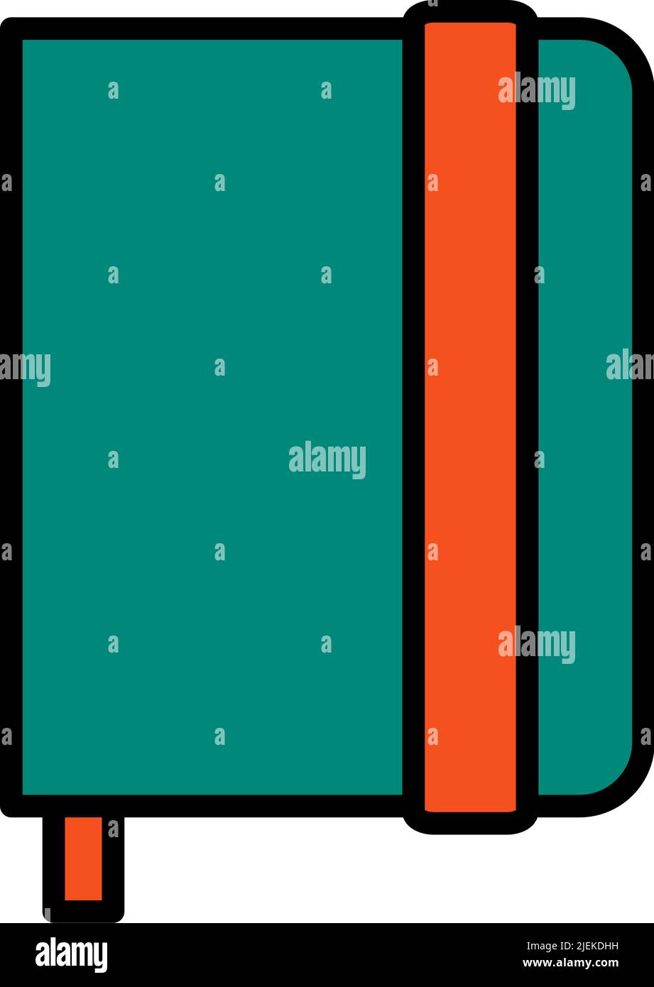 Sketch Book Icon. Editable Bold Outline With Color Fill Design. Vector ...