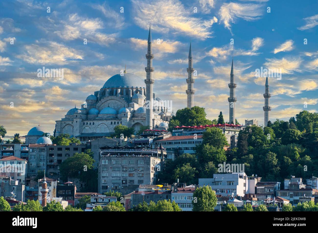 Suleymaniye Mosque in Istanbul Turkey. Travel to Turkey concept. Famous ...