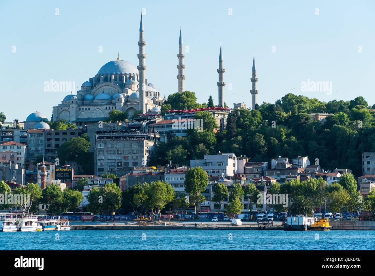 Suleymaniye Mosque in Istanbul Turkey. Travel to Turkey concept. Famous ...