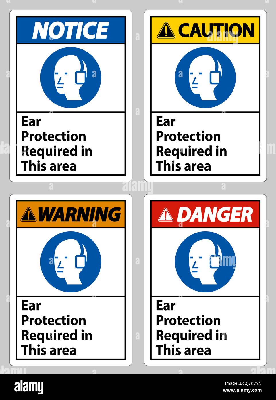 Ear Protection Required In This Area Symbol Sign Stock Vector Image ...