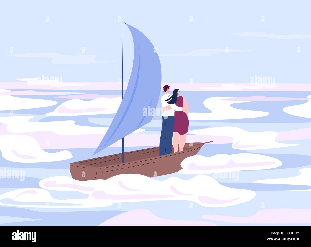 Cartoon rowing boat hi-res stock photography and images - Alamy