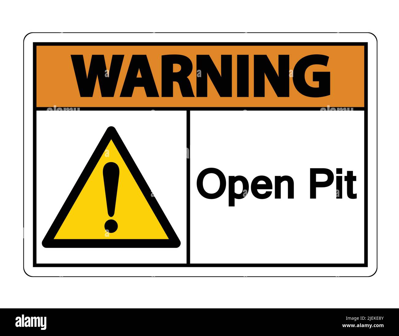 Warning Open Pit Symbol Sign Isolate On White Background,Vector ...