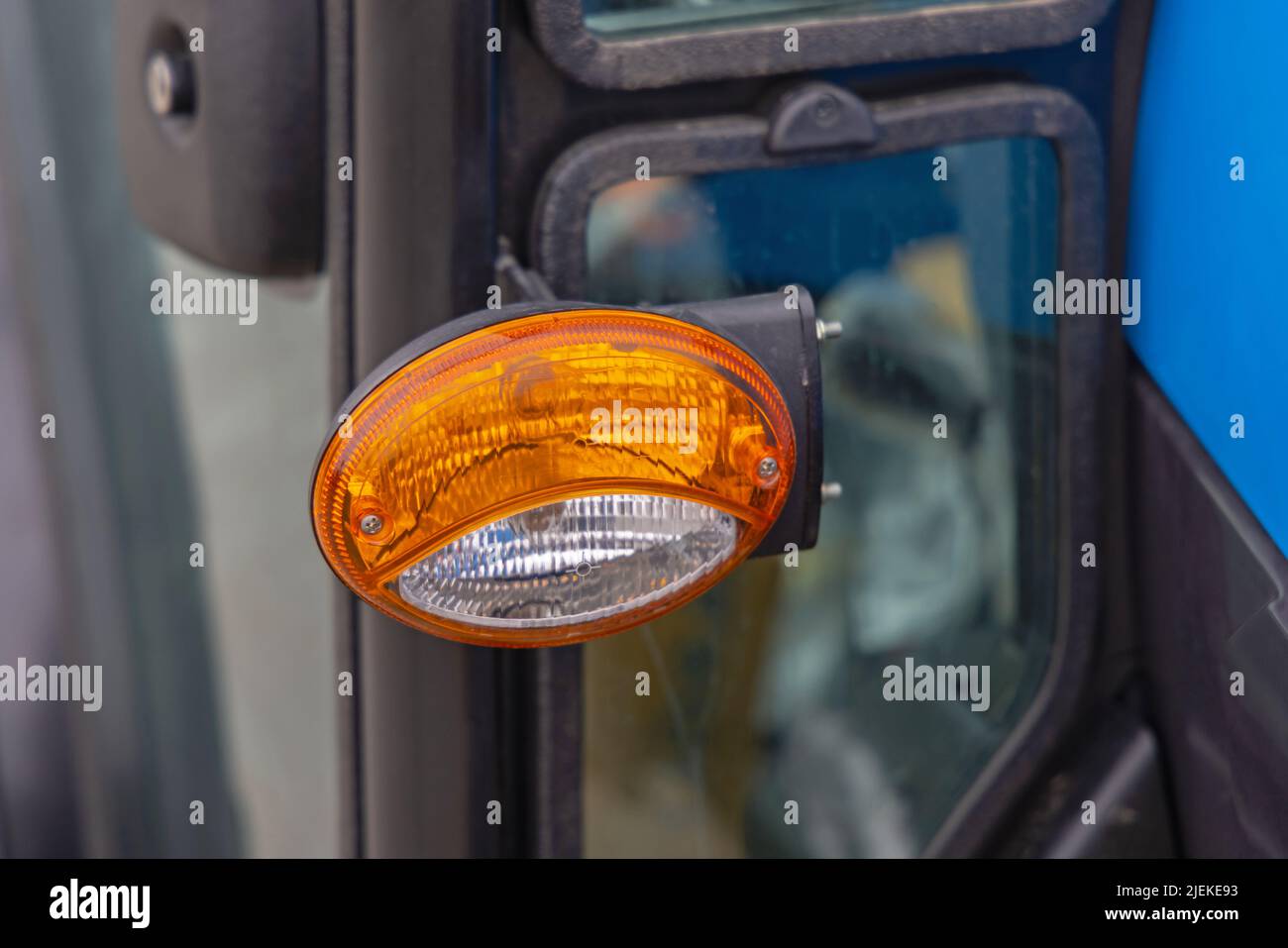 Turn Signal at Front With Position Light Tractor Cabin Stock Photo - Alamy