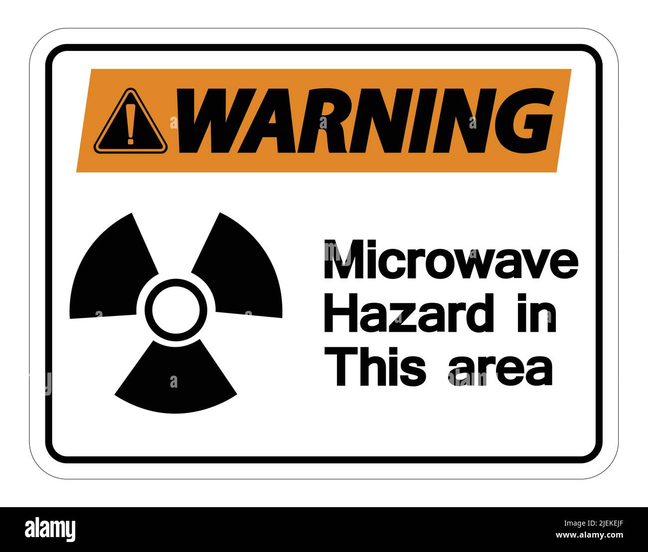 Wirning Microwave Hazard Sign Isolate On White Background,Vector ...