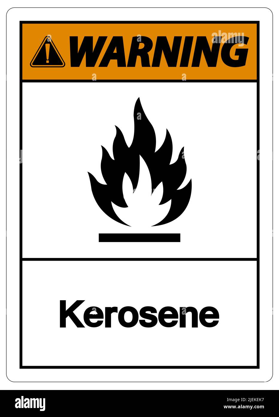 Warning Kerosene Symbol Sign On White Background Stock Vector Image ...