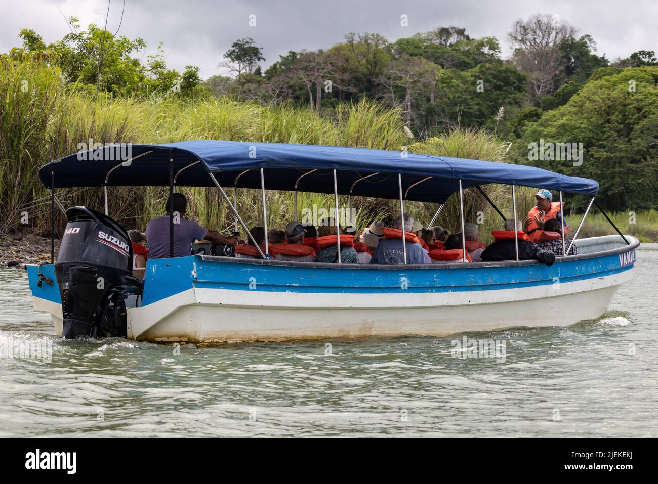 Canal panama jungle boat hi-res stock photography and images - Alamy