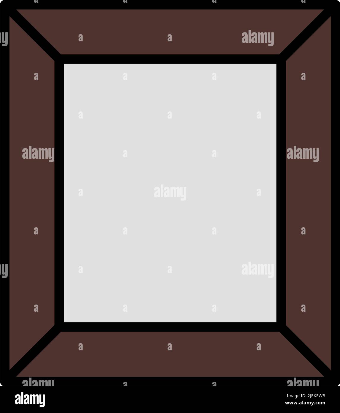 Picture Frame Icon. Editable Bold Outline With Color Fill Design ...