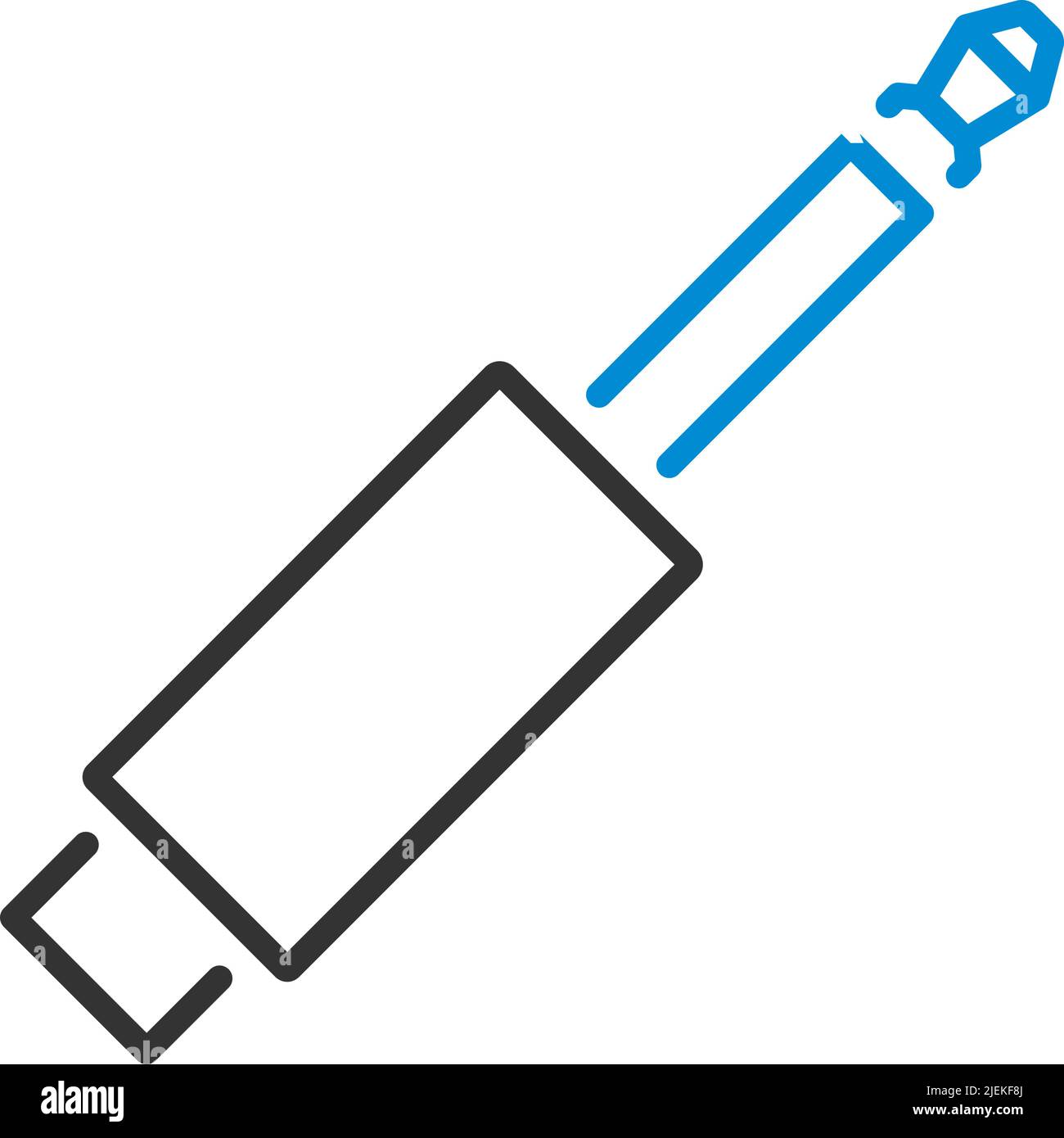 Music Jack Plug-in Icon. Editable Bold Outline With Color Fill Design ...