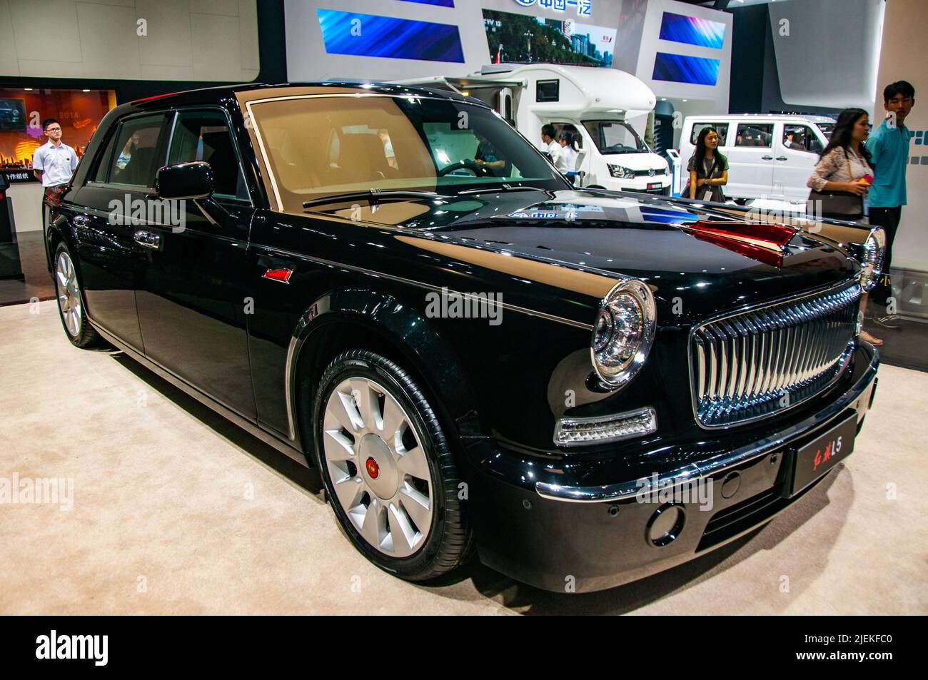 Hongqi L5 limousine on display at the 2015 Guangzhou Auto Show Stock ...