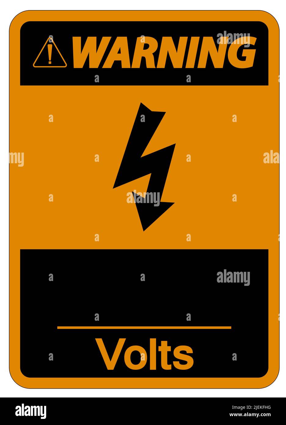 Warning Volts Symbol Sign On White Background Stock Vector Image & Art ...