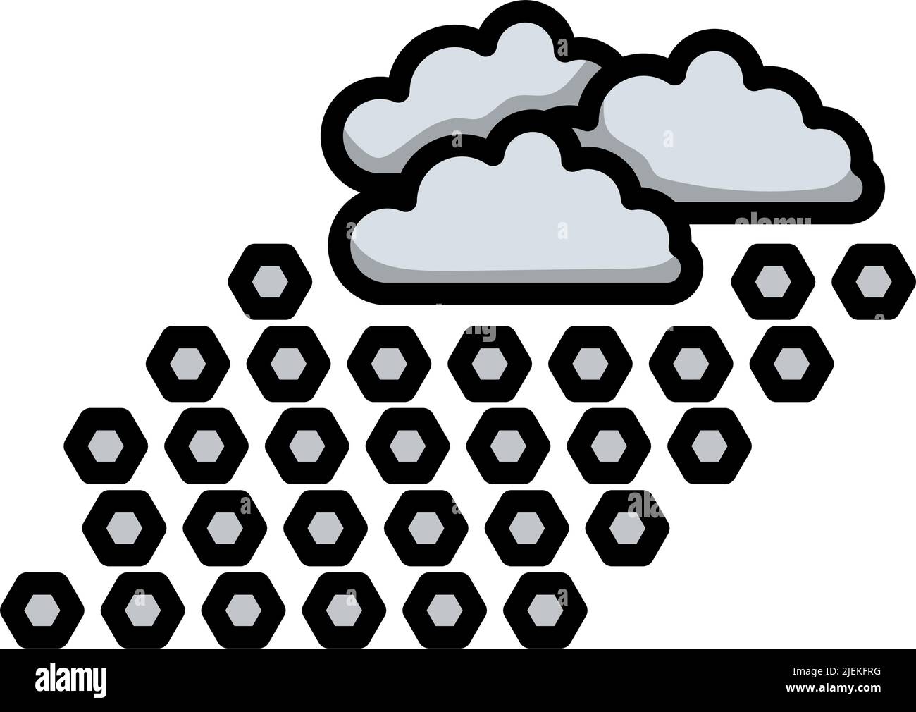 Hail Icon. Editable Bold Outline With Color Fill Design. Vector ...