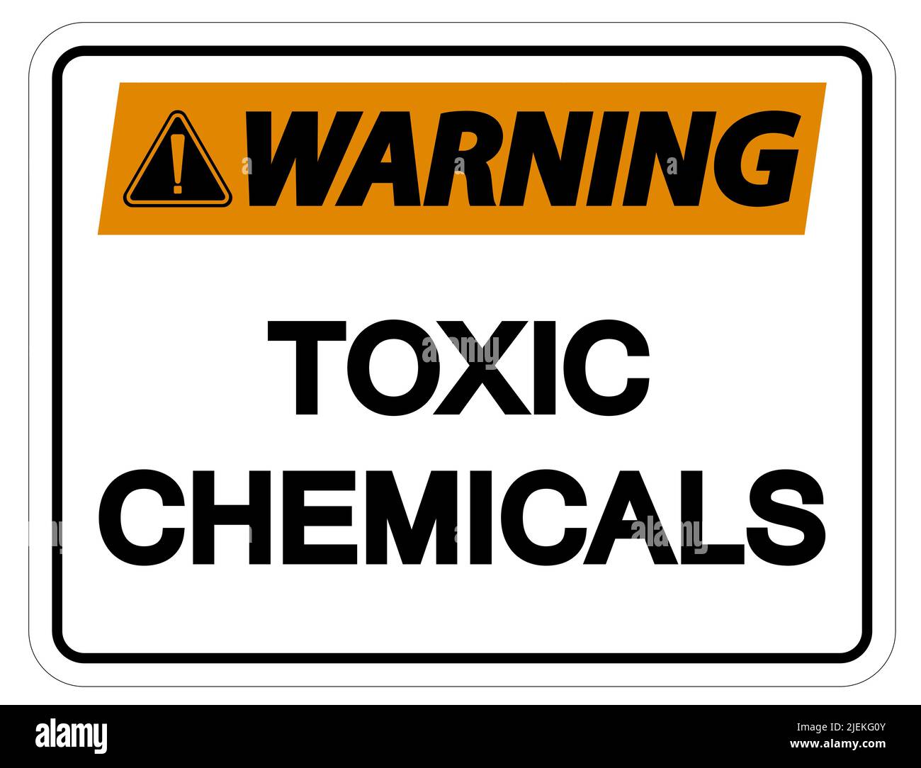 Warning Toxic Chemicals Symbol Sign On White Background Stock Vector ...
