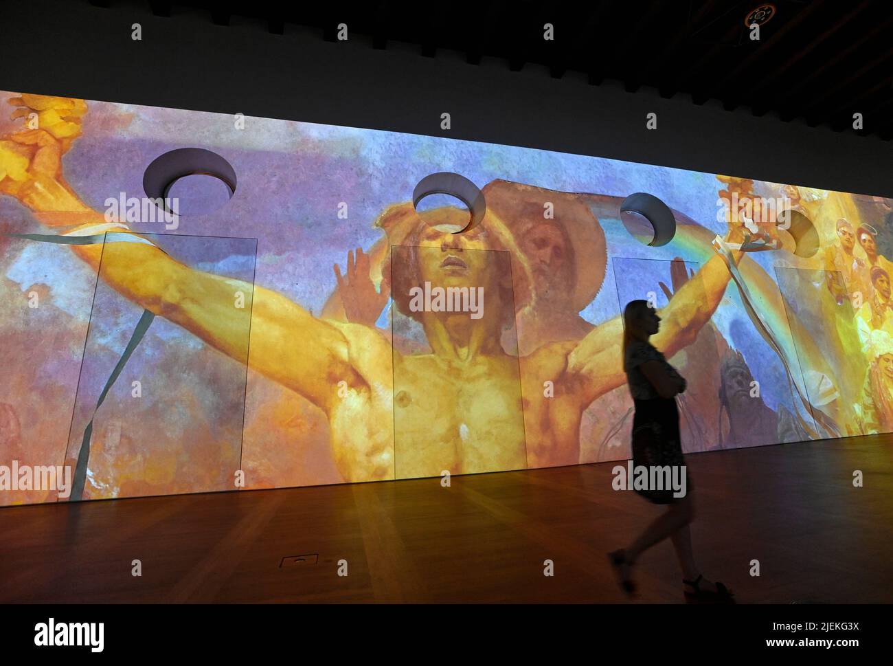 Exhibition of the work of alphonse mucha hi-res stock photography and ...