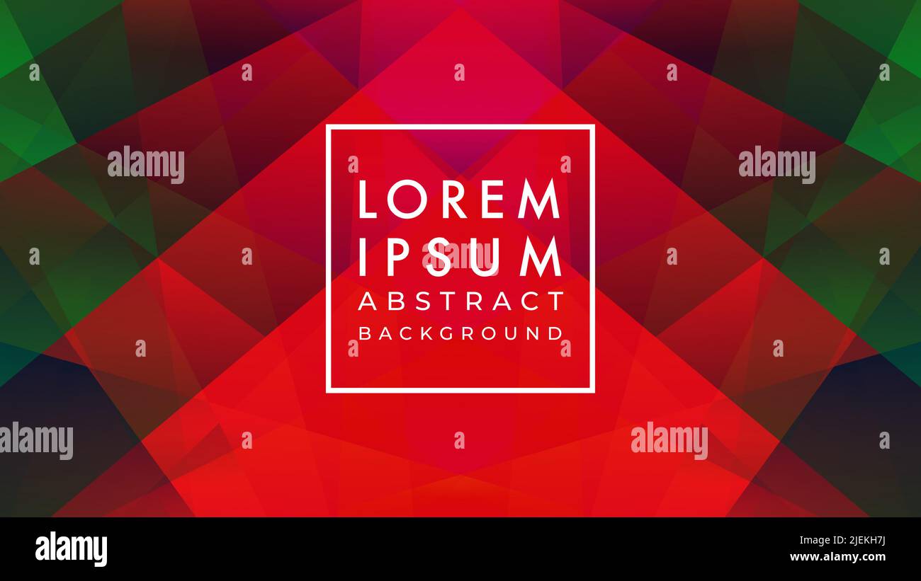 Symmetrical geometric pattern with red neon light. Abstract patch ...