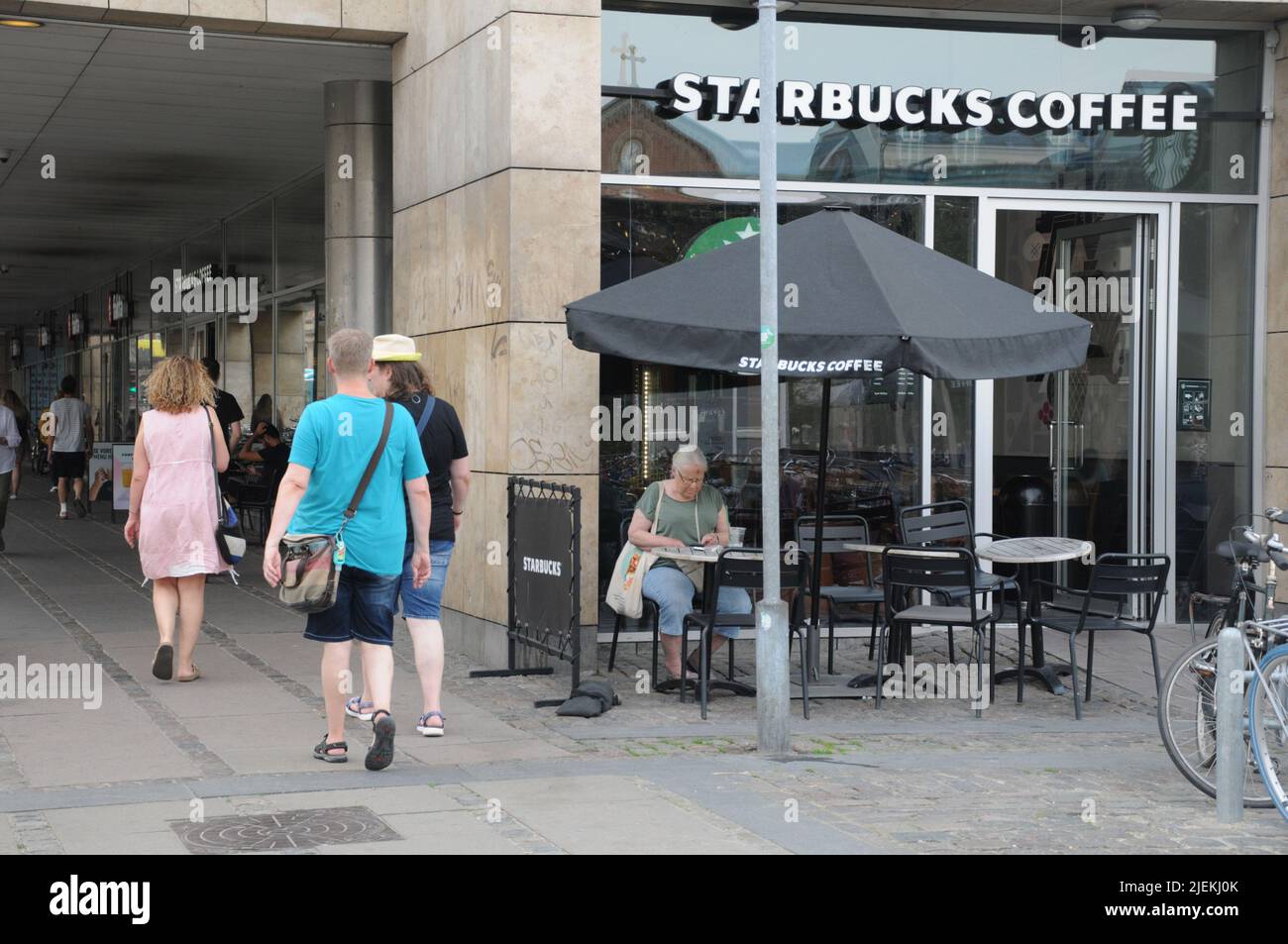Copenhagen/Denmark/27 June 2022/.Seattle coffee chain Starbcuks coffee ...