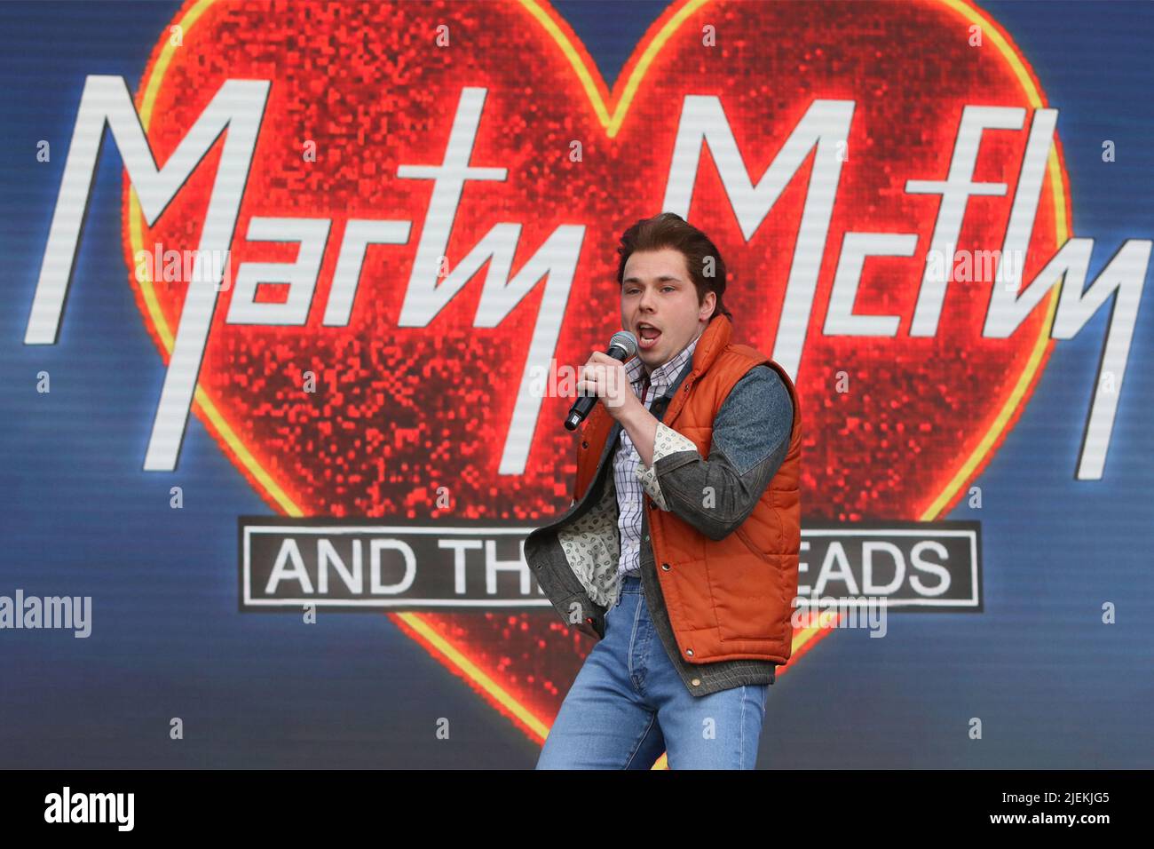 Will Haswell plays Marty McFly in the musical Back to the Future at ...