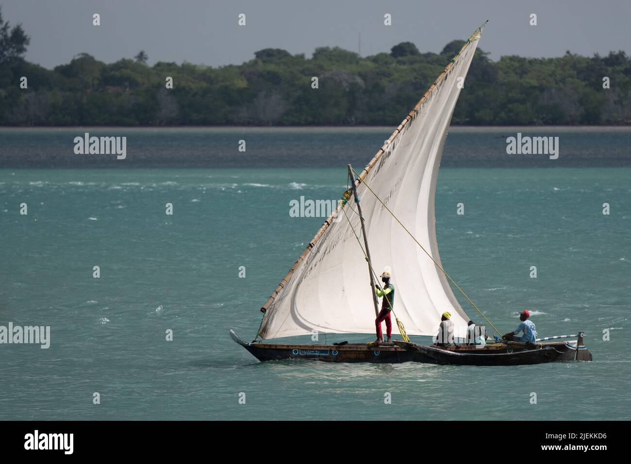 Traditional African boat Dhow. Wooden boat. Fishing boat. Bagamoyo ...