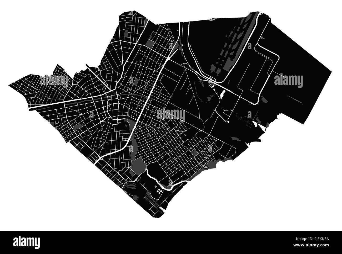 Elizabeth map. Detailed vector map of Elizabeth city administrative ...