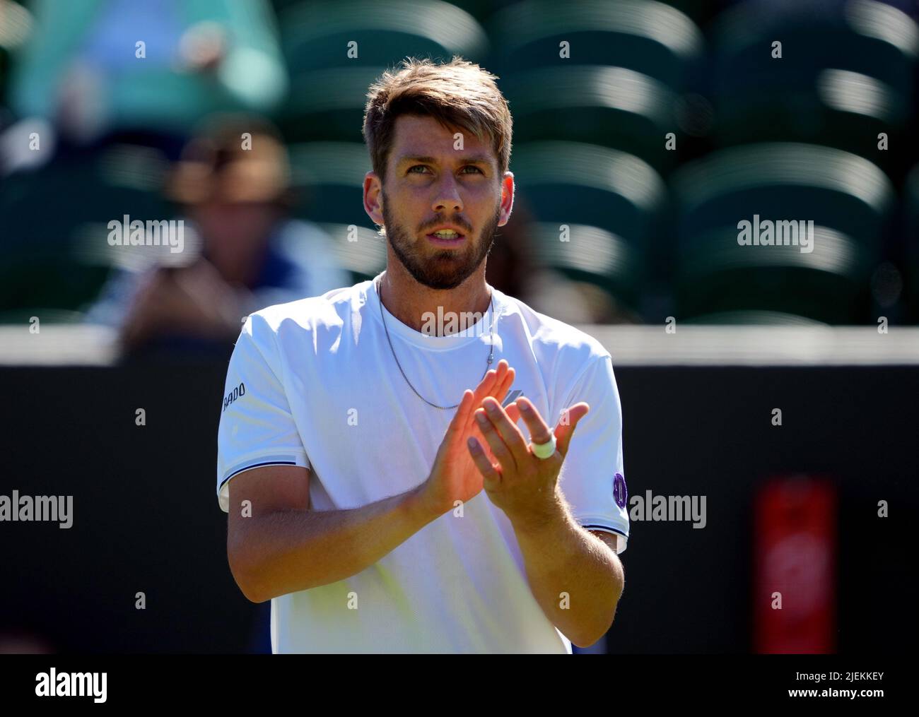 Cameron Norrie celebrates victory over Pablo Andujar on day one of the ...